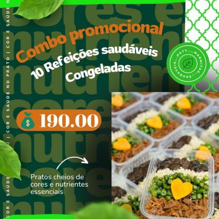 PATY MARMITAS SAUDAVEIS - COMBO 2 - 10 REFEIÇÕES SAUDÁVEIS - Meu ...